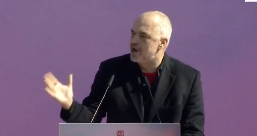 Live-Rama miting në Vlorë - Gazeta Si