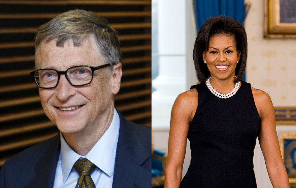 Michelle Obama dhe Bill Gates, dy njerëzit më të admiruar në botë ...