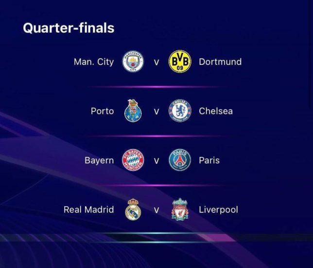 Liga e Kampionëve/ Shorti përball Bajernin me PSG-në, Reali ndaj ... Liga e Kampionëve/ Shorti përball Bajernin me PSG-në, Reali ndaj ...
