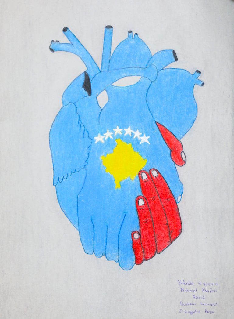 Nxënësit shqiptarë urojnë Pavarësinë e Kosovës me vizatime - Gazeta Si