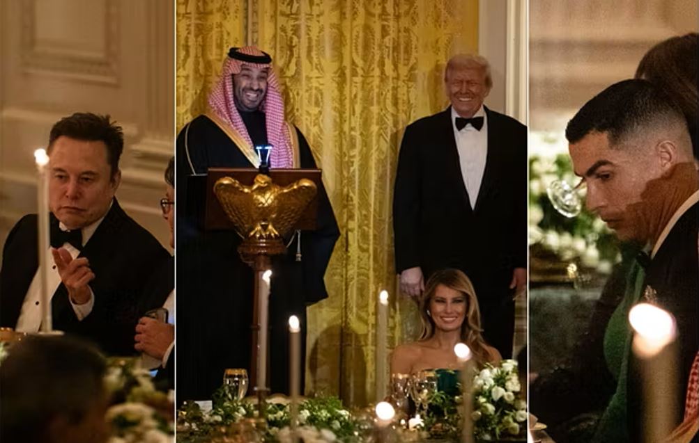 Cristiano Ronaldo dhe Elon Musk në darkën e Trump për nder të Bin ...